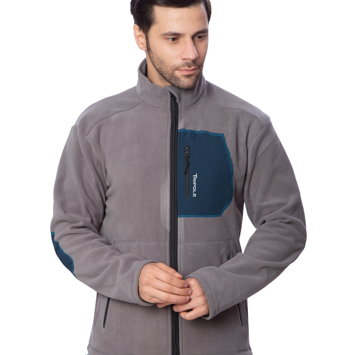 Tripole Anti-Pilling Fleece Winter Jacket and Windcheater | Grey ...