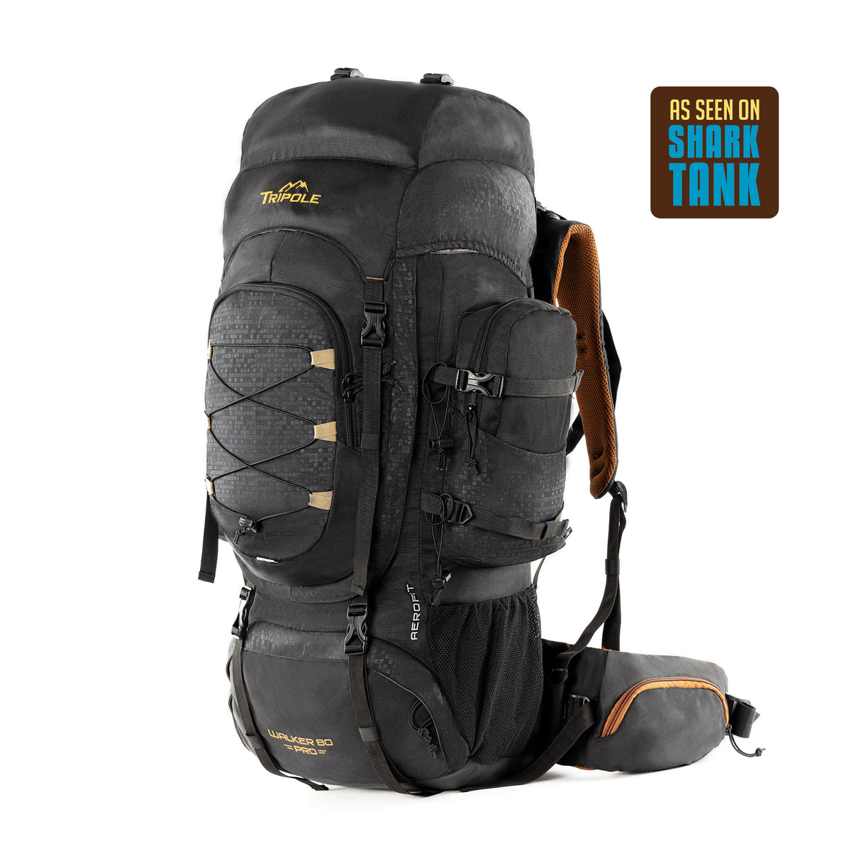 Tripole Walker Pro Metal Frame Rucksack with Rain Cover for Trekking ...
