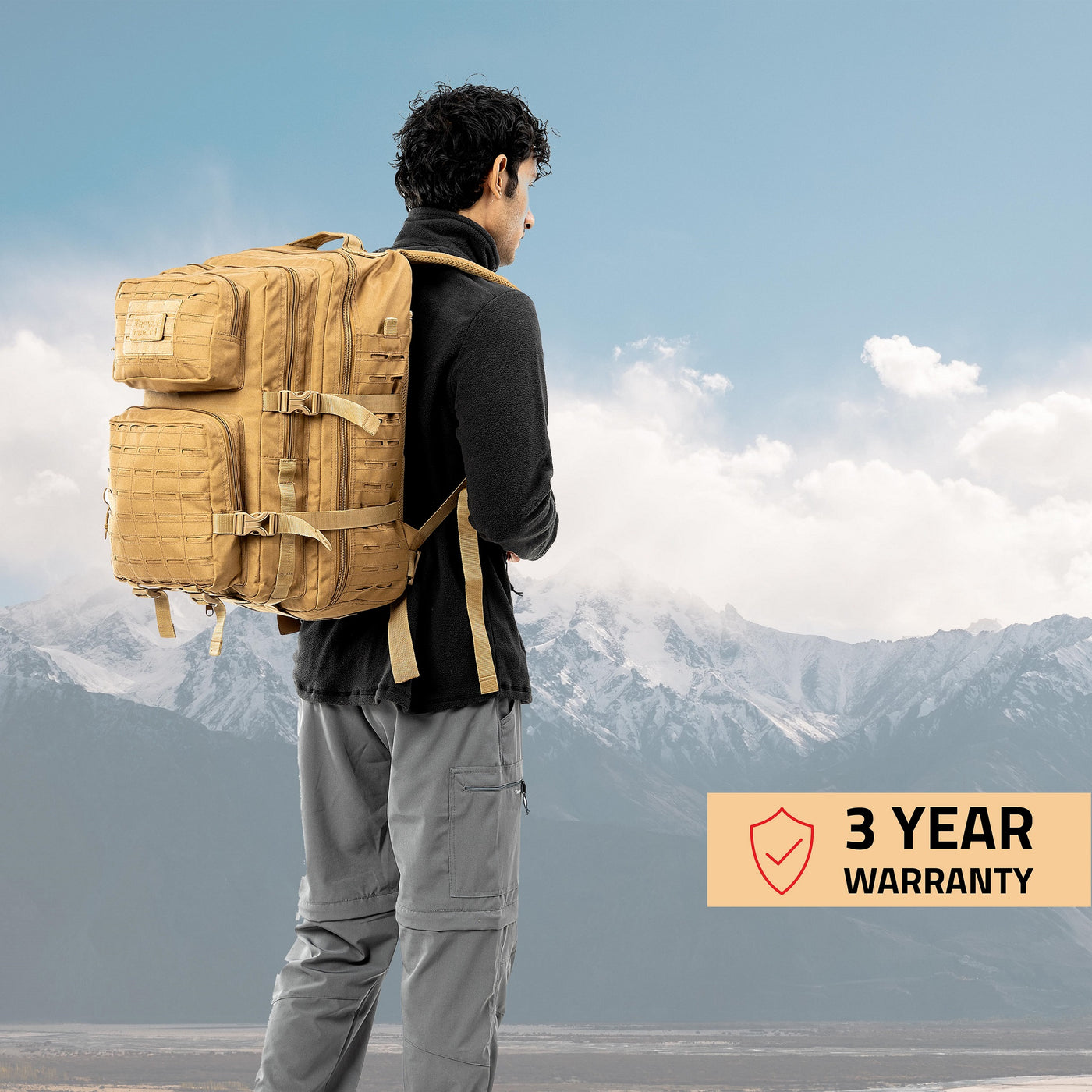 Tripole Force Plus Tactical Army 50 Litre Bag & Backpack with Laser-cut ...