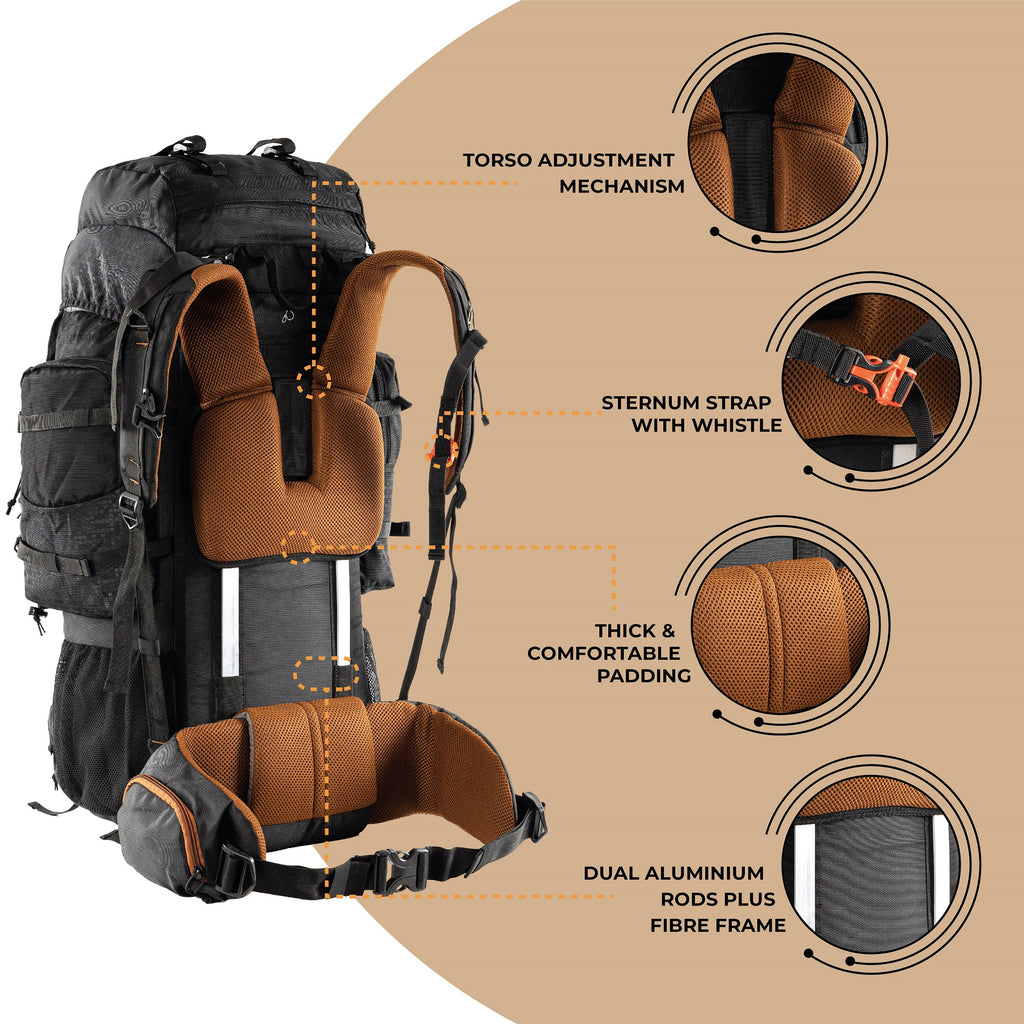 Tripole Walker Pro Internal Frame Rucksack for Travel and Trekking | F ...